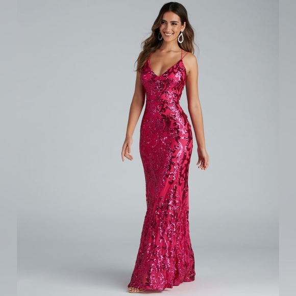 Windsor | Dresses | Fuchsia Prom Dress | Poshmark